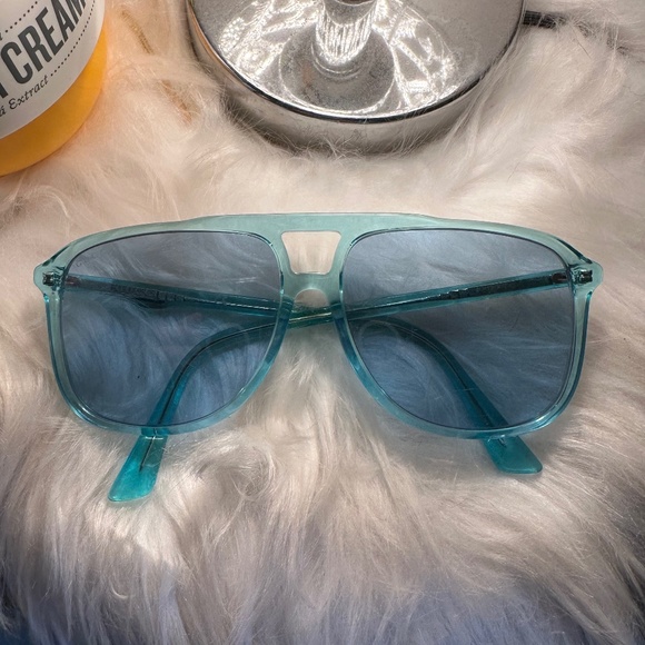 Gucci | Accessories | Gucci Blue Aviator Sunglasses | Poshmark